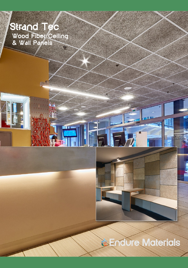 StrandTec Acoustic Wood Fiber Ceiling & Wall Panels | Endure Materials